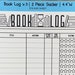 Book Log V3 2 Pc Sticker | 4.4"w X 4.9"h Log & 4.4"w X .9"h "book Log ...