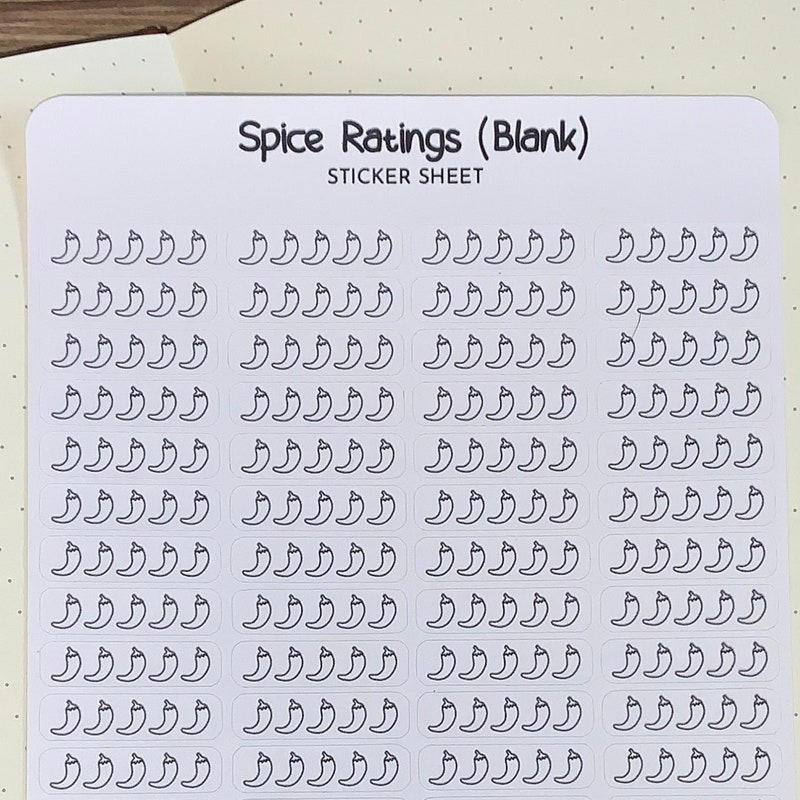 Book Spice Rating Sticker - Etsy