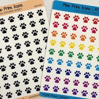 Paw Print Sticker Set: Pet Lover Decor - Etsy