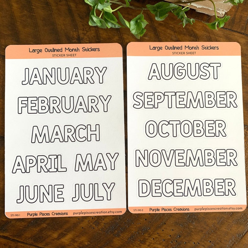 Scrapbook Month Stickers - Etsy