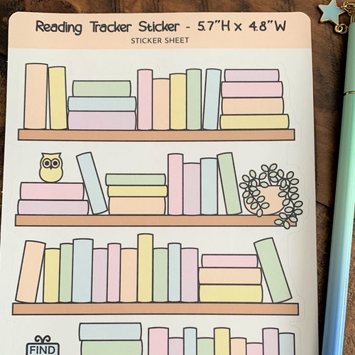 Reading Tracker Sticker Set Pastels 1 Reading Tracker | Etsy