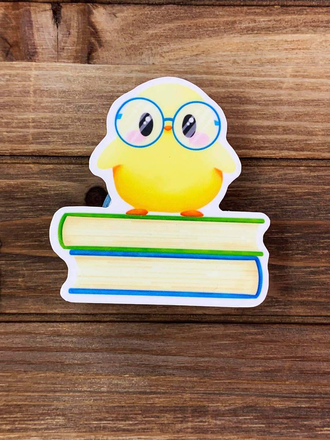 Reading Chick Die Cut Sticker | 2.3"w X 2.4"h | Choice of Matte Paper ...