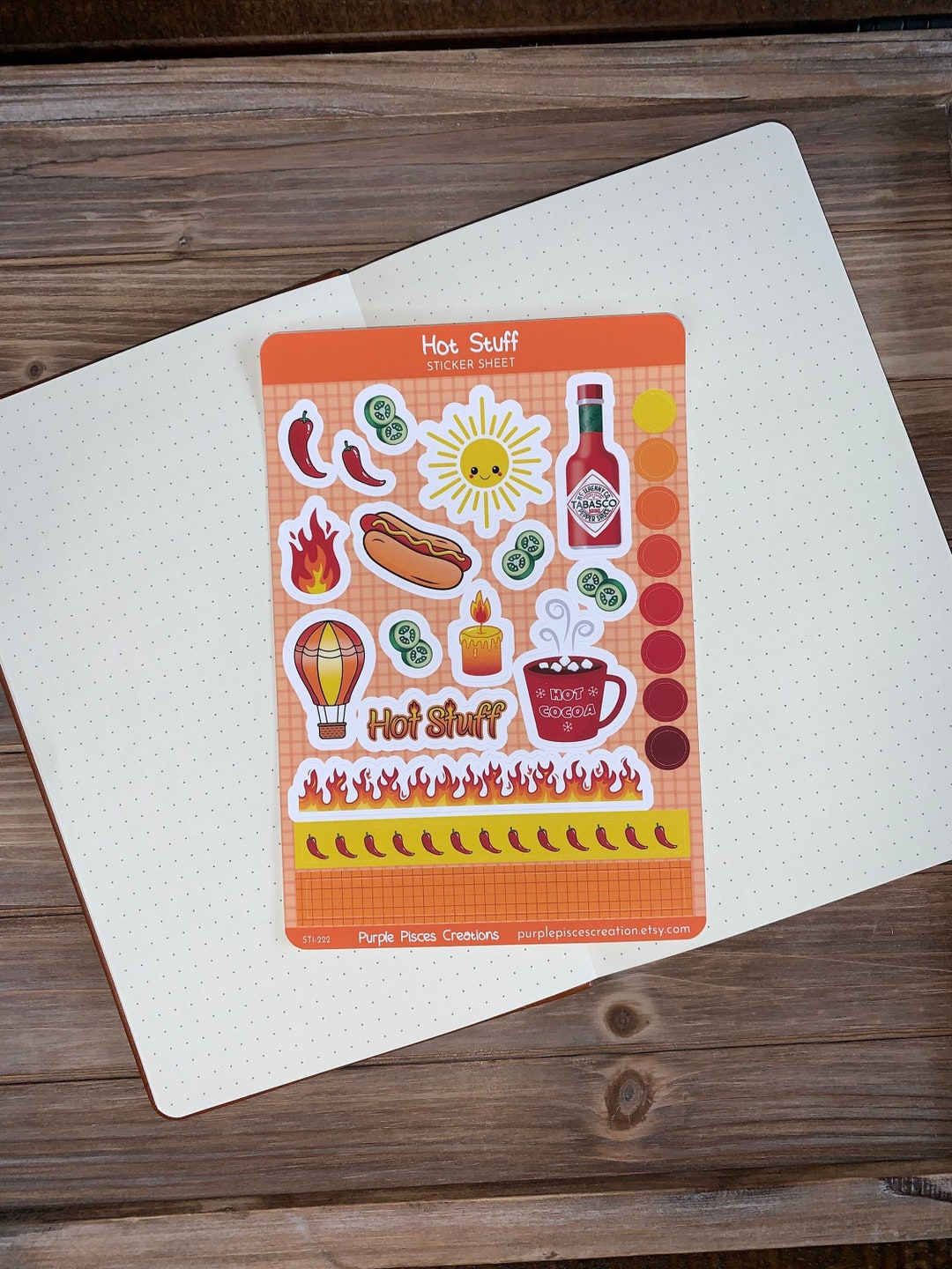Hot Stuff Sticker Sheet | All Things Hot! | Decorative Stickers for ...