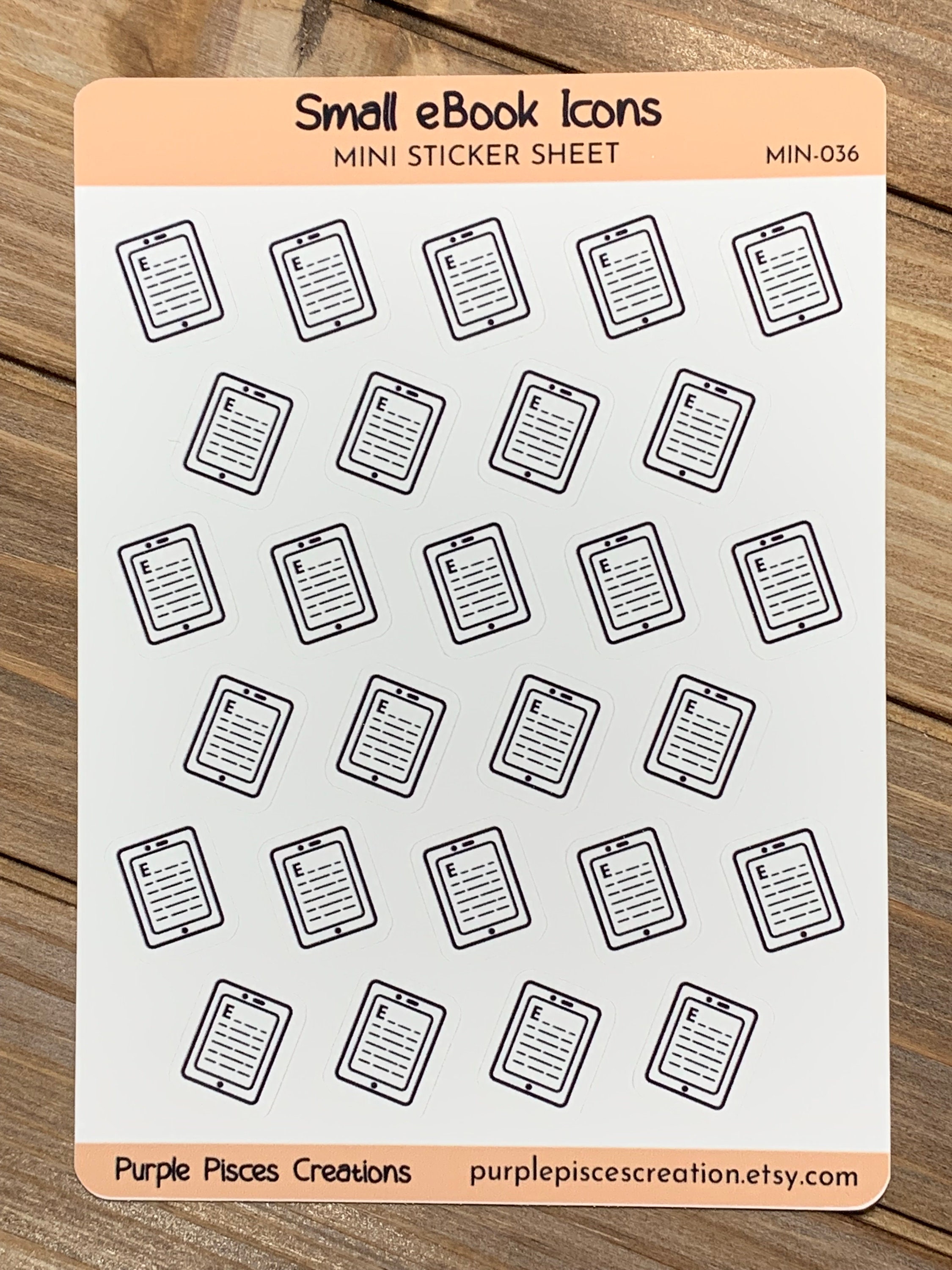 Small Bookish Icons Mini Sticker Sheets Book Icons Ebook - Etsy