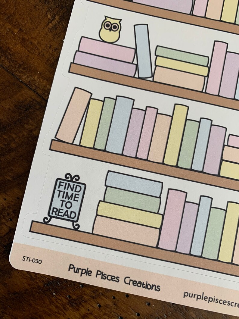 Reading Tracker Sticker Set Pastels 1 Reading Tracker | Etsy