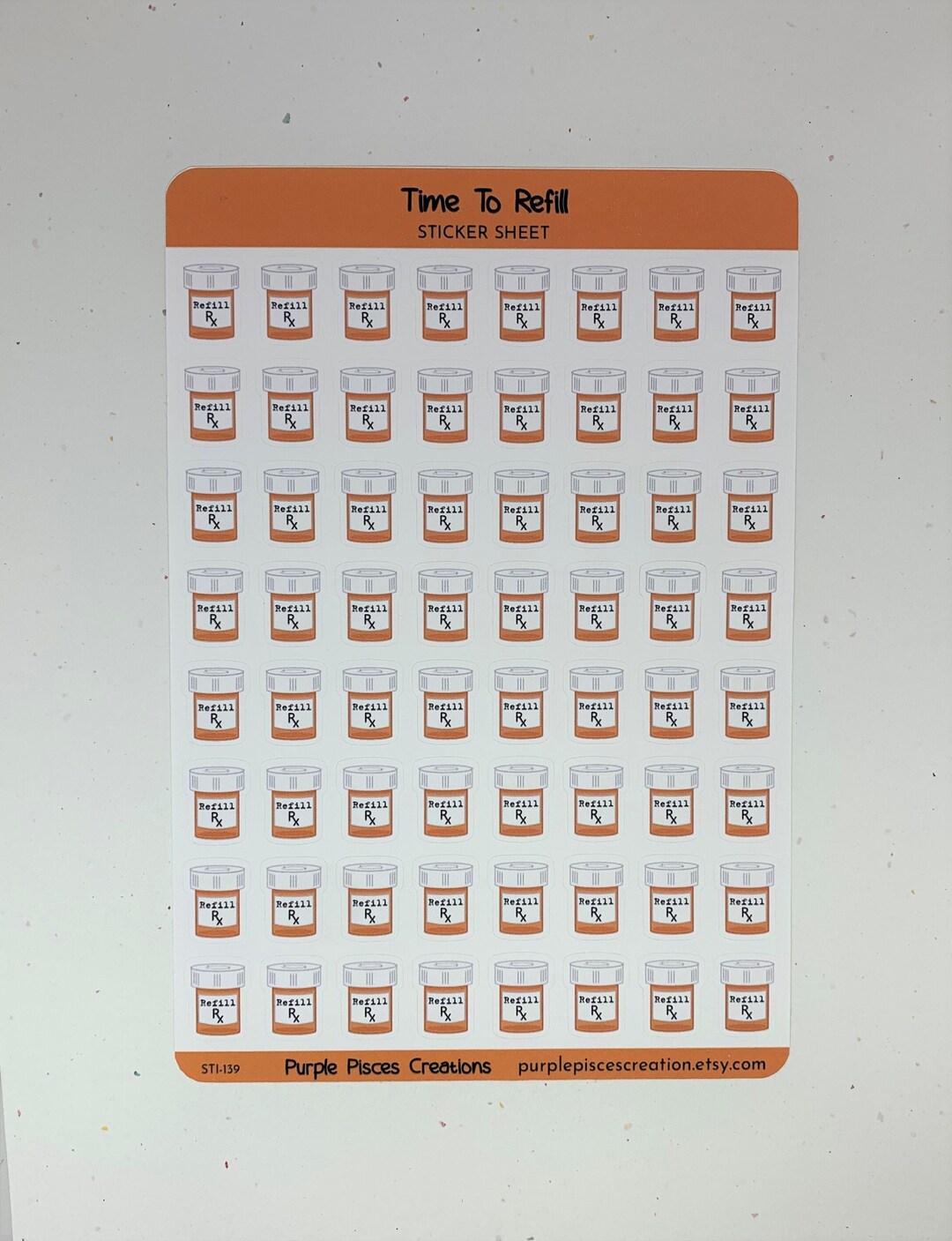 Time to Refill Sticker Sheet | Refill Prescription Reminder | 64 ...