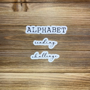 Alphabet Reading Challenge Sticker Set | 2 Page Spread (4.4"w X 5.6"h ...