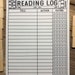 Reading Log Sticker | 4.4"w X 5.9"h | Title, Author, and Rating Columns ...