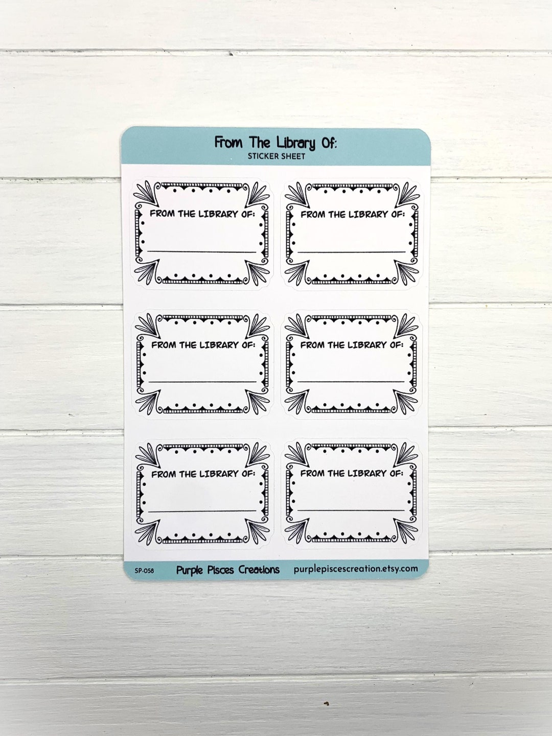 From the Library Of: Stickers | Choose 12, 24 or 36 Sticker Pack | 2.1 ...