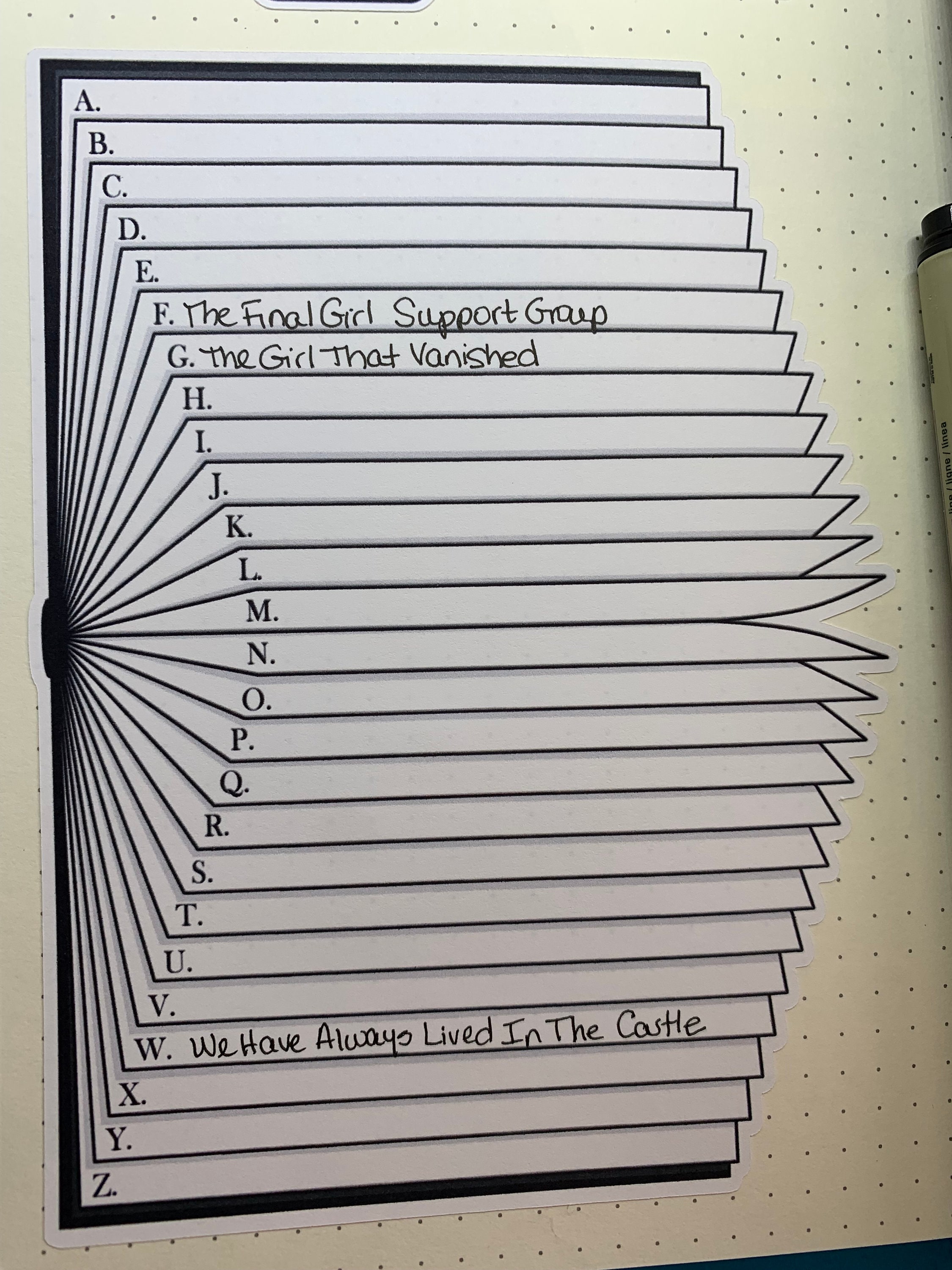 A-Z Reading Challenge Open Book Sticker 4.4w X - Etsy