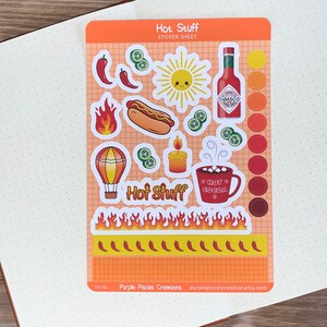 Hot Stuff Sticker Sheet | All Things Hot! | Decorative Stickers for ...