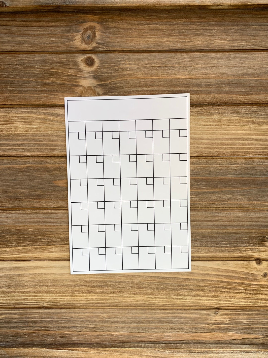 BLANK Large Calendar Stickers | 4.5"w X 6.5"h | Choose 3, 6 or 12 Month ...