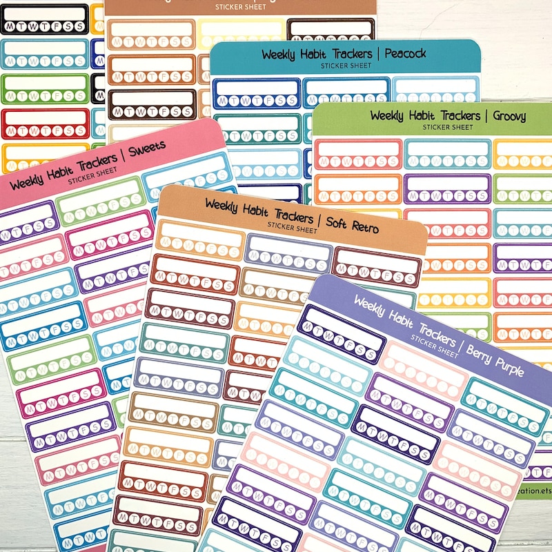 Tracker Stickers for Habit - Etsy