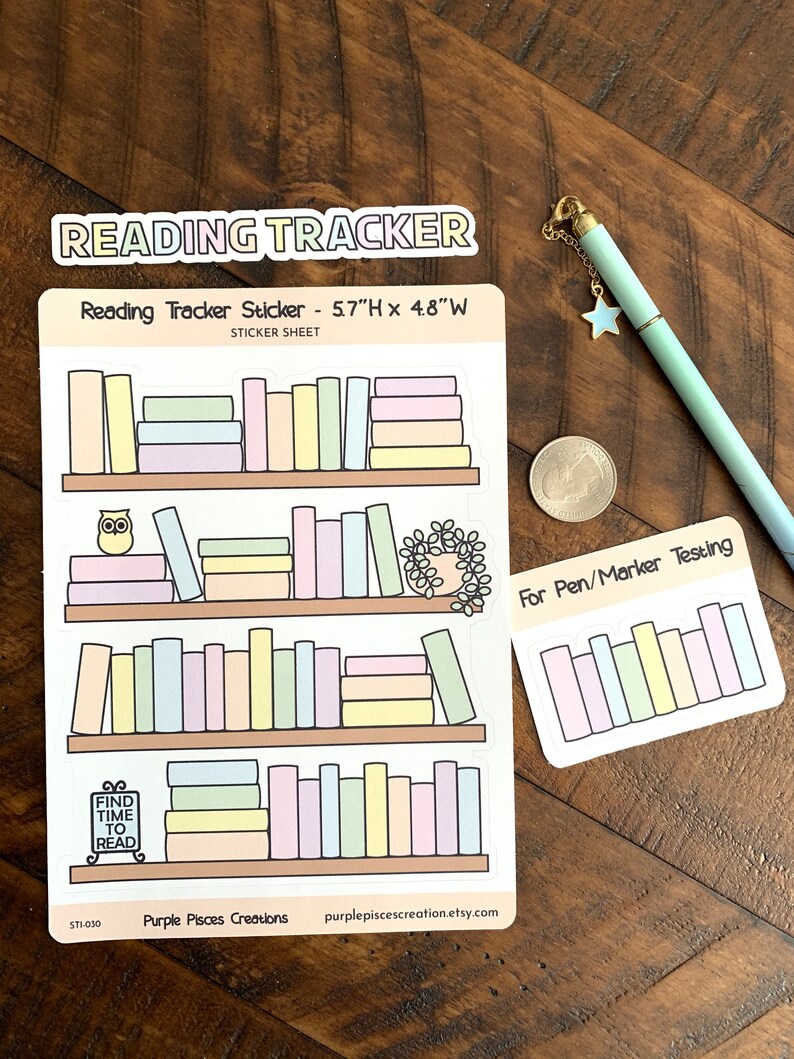 Reading Tracker Sticker Set Pastels 1 Reading Tracker | Etsy