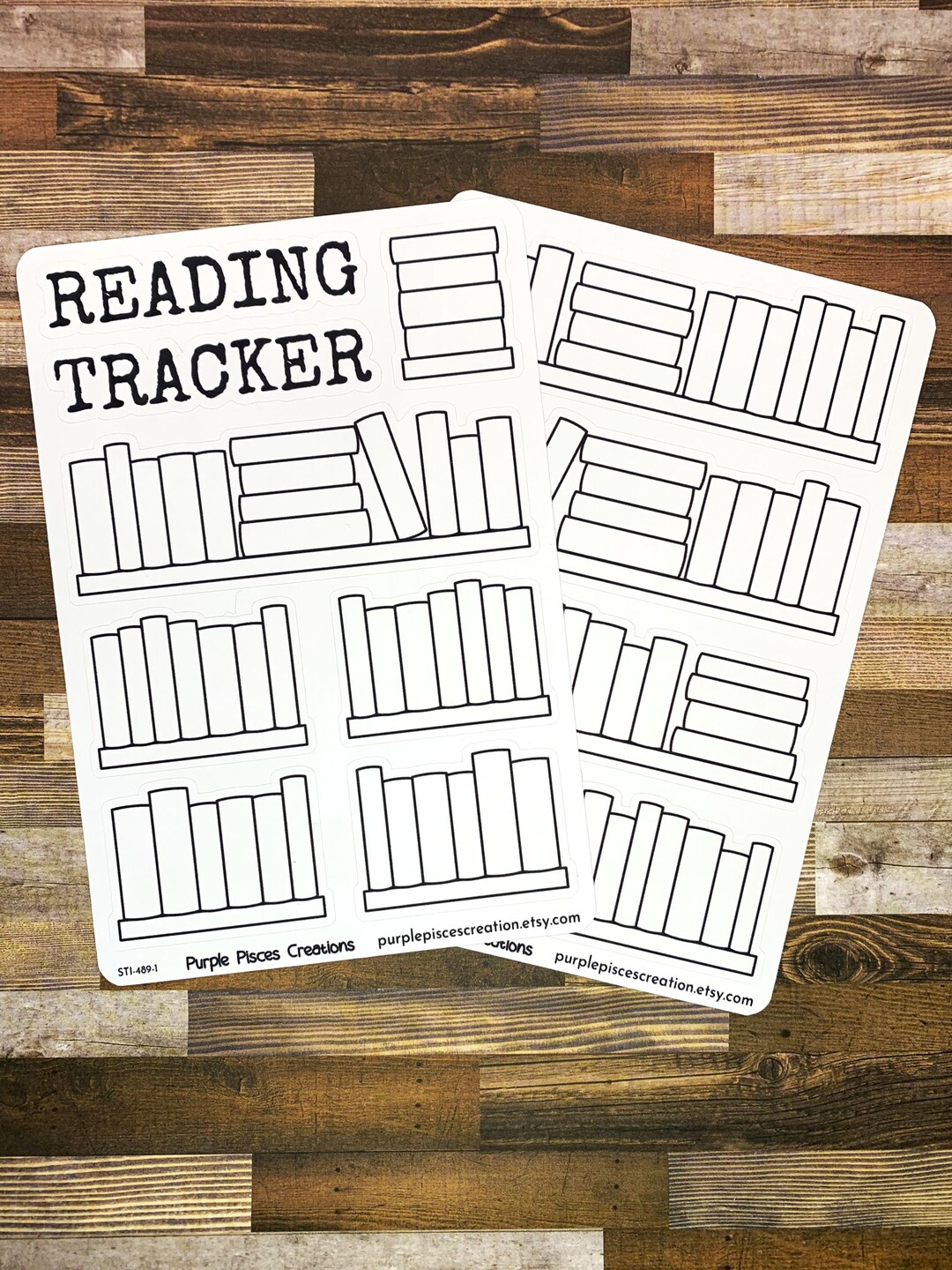 Reading Tracker Bookshelves Sticker Set | Individual Shelf Stickers ...