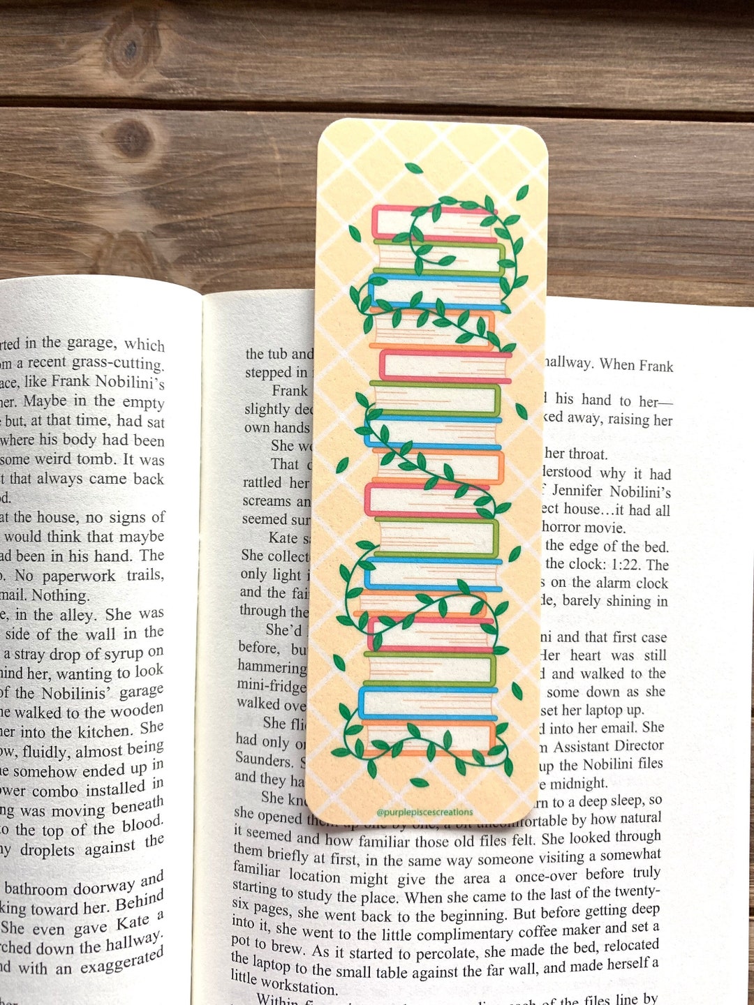 Book Vines Bookmark | Handmade | Laminated | 2"w X 6"h | Rounded ...