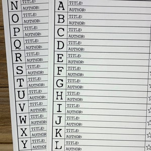 Alphabet Reading Challenge Sticker Set | 2 Page Spread (4.4"w X 5.6"h ...