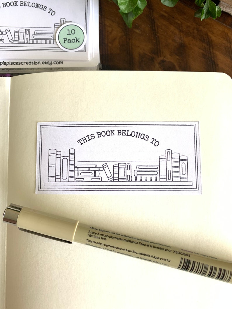 This Book Belongs to Sticker Pack | Rectangular Stickers W/old Type ...