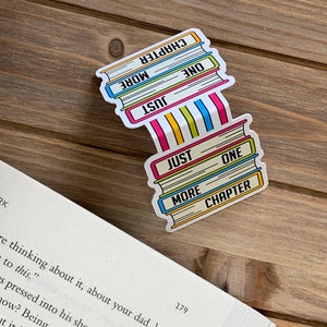 Magnetic Bookmark "just One More Chapter" | Folded Size: 1.75"w X 2"h ...