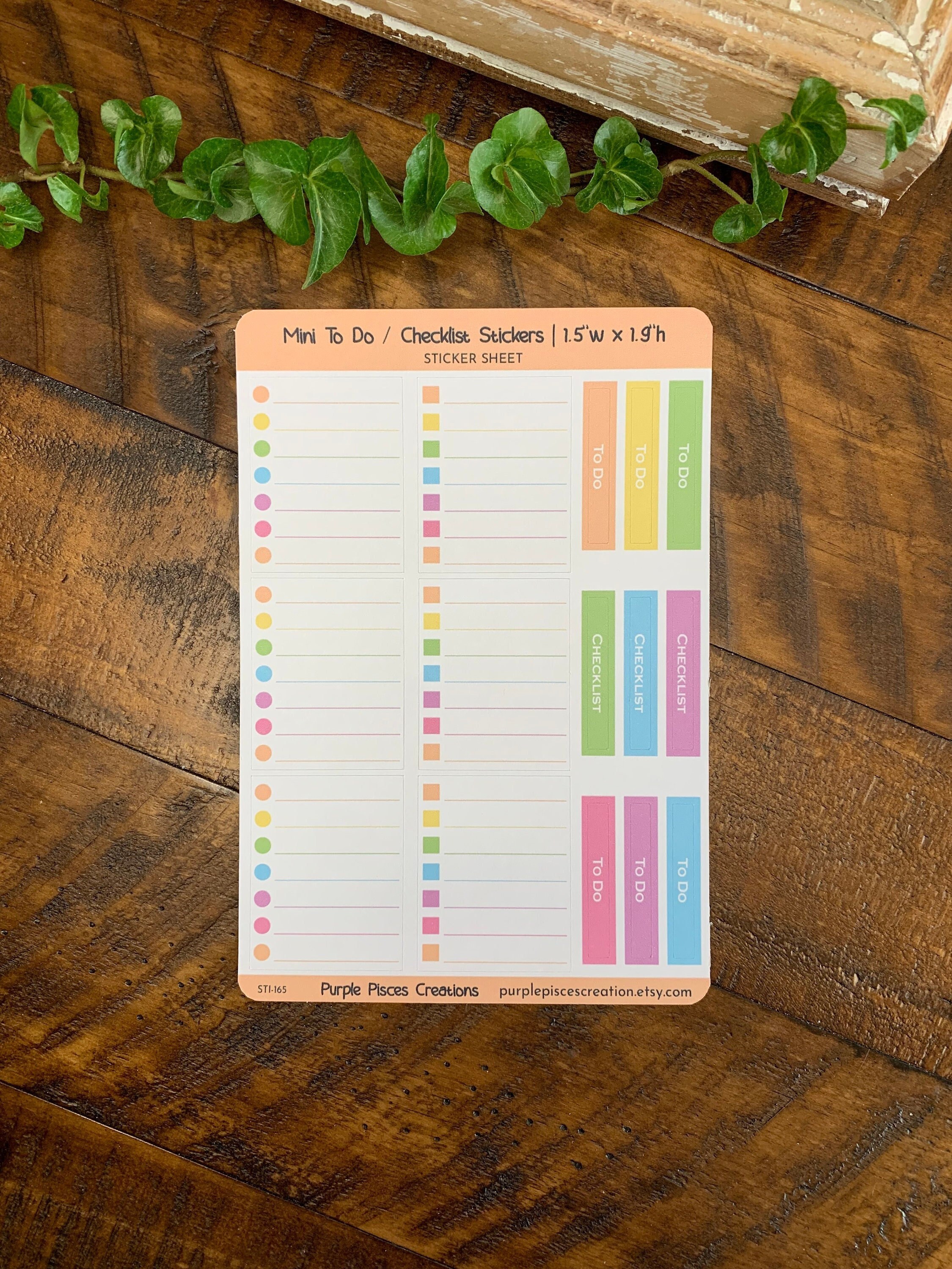 Mini to Do / Checklist Stickers 1.5w X 1.9h 6 - Etsy