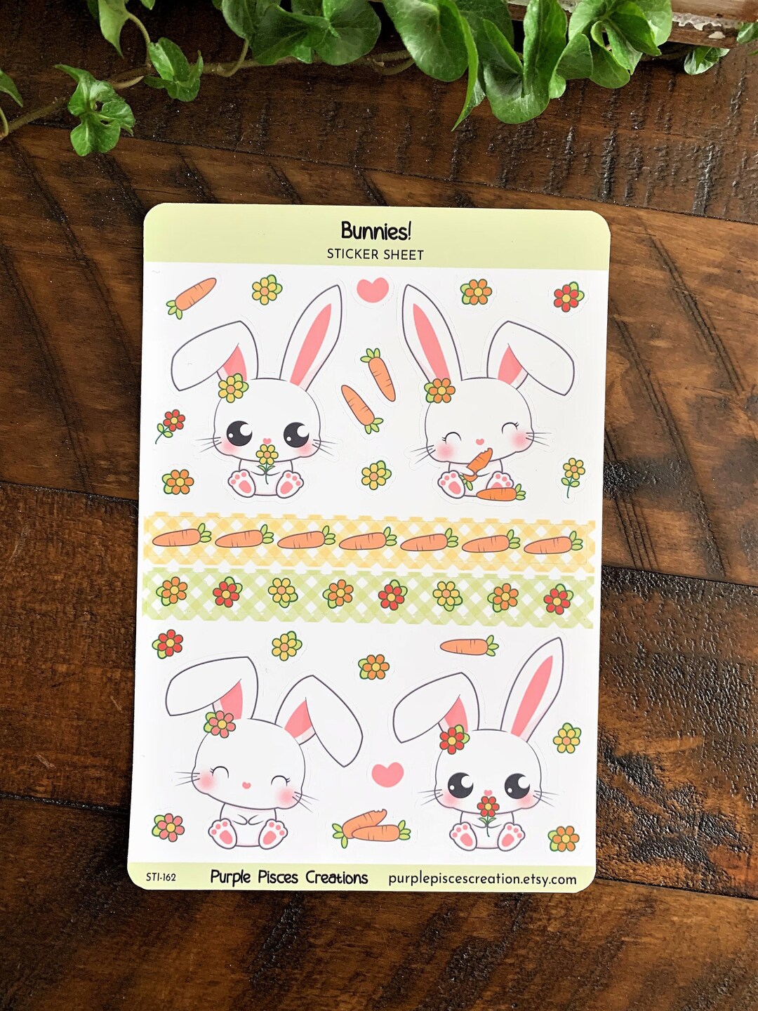 Bunnies! Sticker Sheet | Cute Little Bunnies, Rabbits Sticker Sheet ...