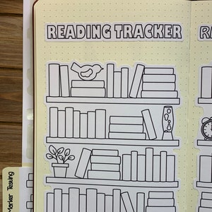 Reading Tracker Sticker Set - V3 B&W | 1 Reading Tracker Sticker 5.7 ...