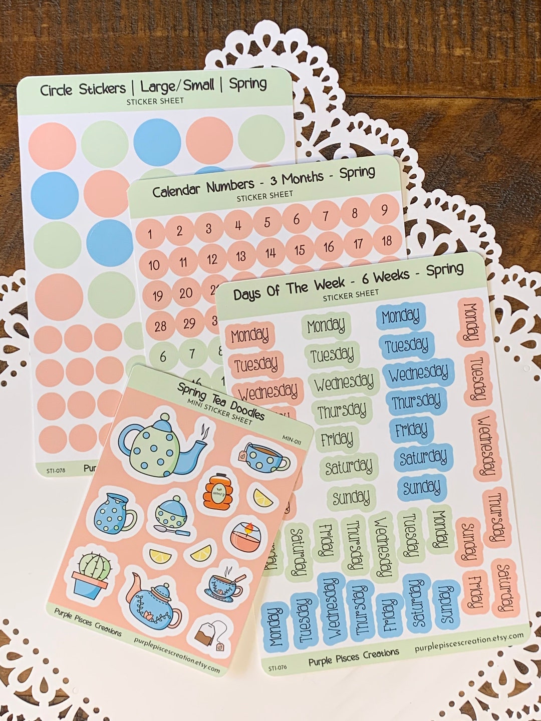 BUNDLE | Spring Theme | Days of the Week, Calendar Numbers, Circle ...