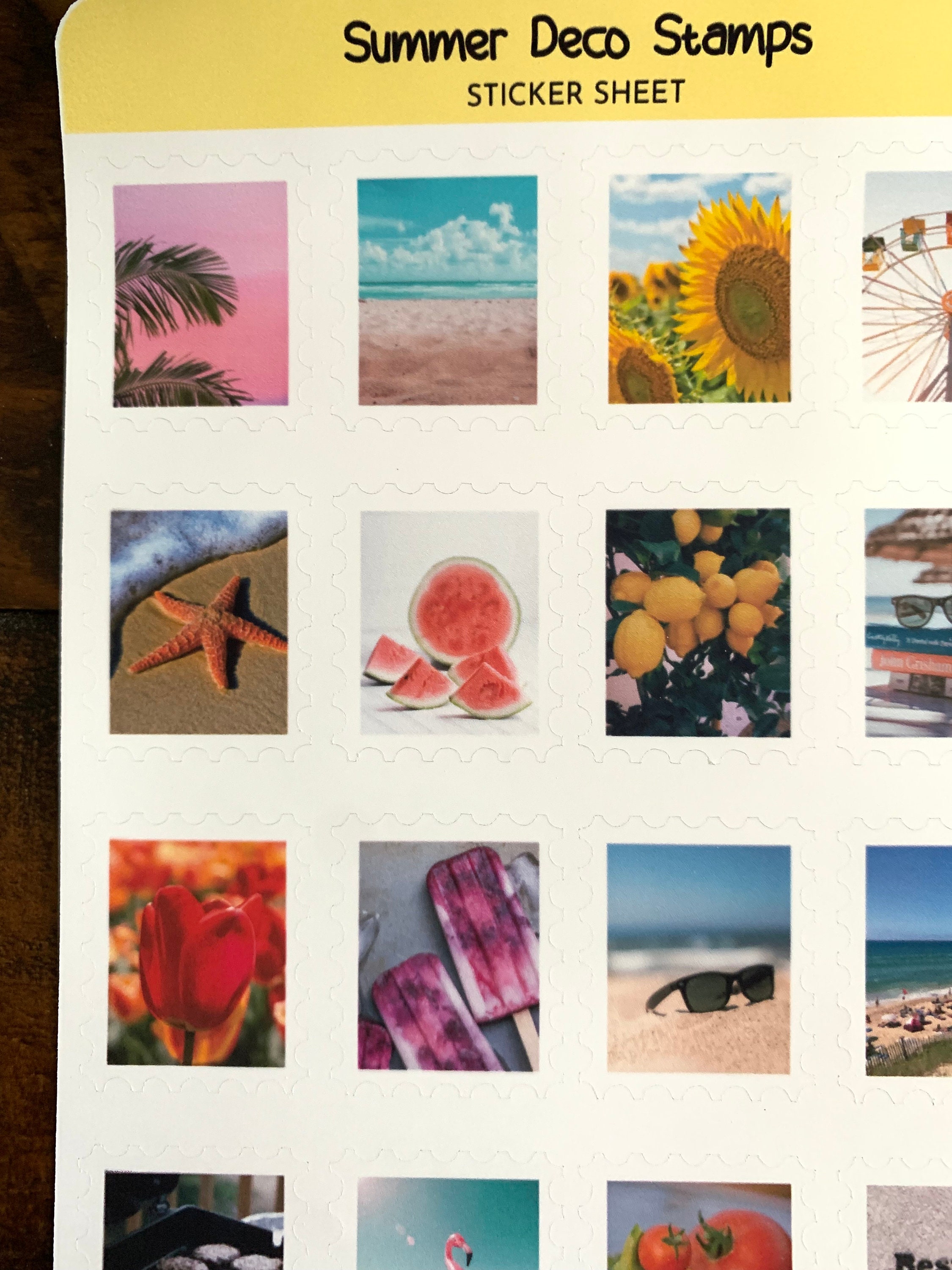 Summer Autumn Winter OR Spring Deco Stamps Sticker Sheet - Etsy