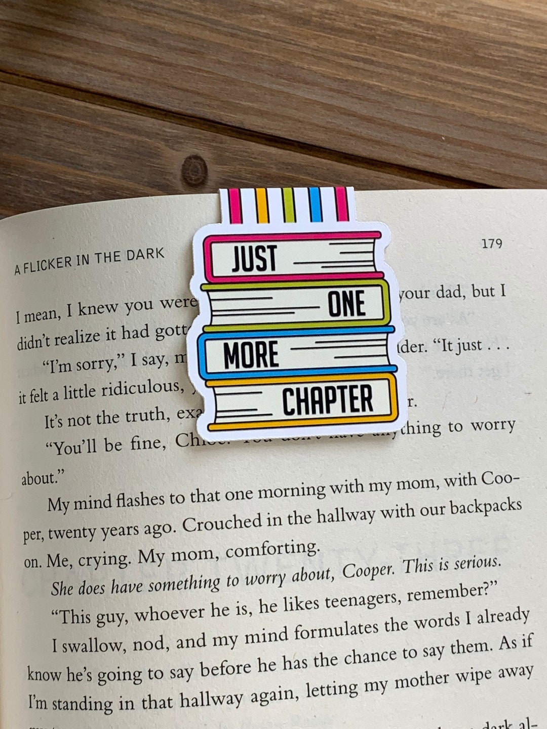 Magnetic Bookmark "just One More Chapter" | Folded Size: 1.75"w X 2"h ...