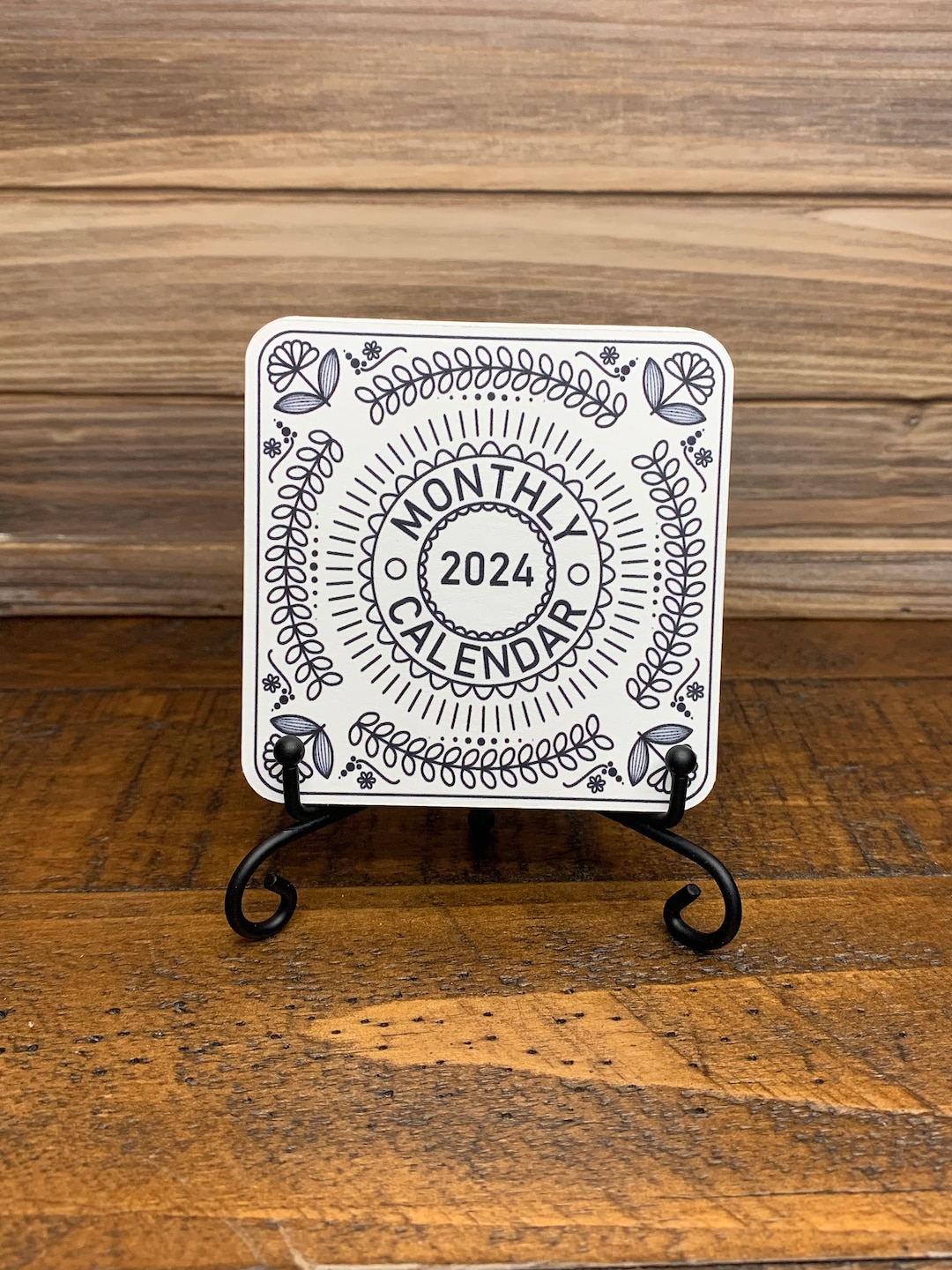 2024 Monthly Calendar Cards W/ or W/o Stand 12 Cards Plus Cover & With ...