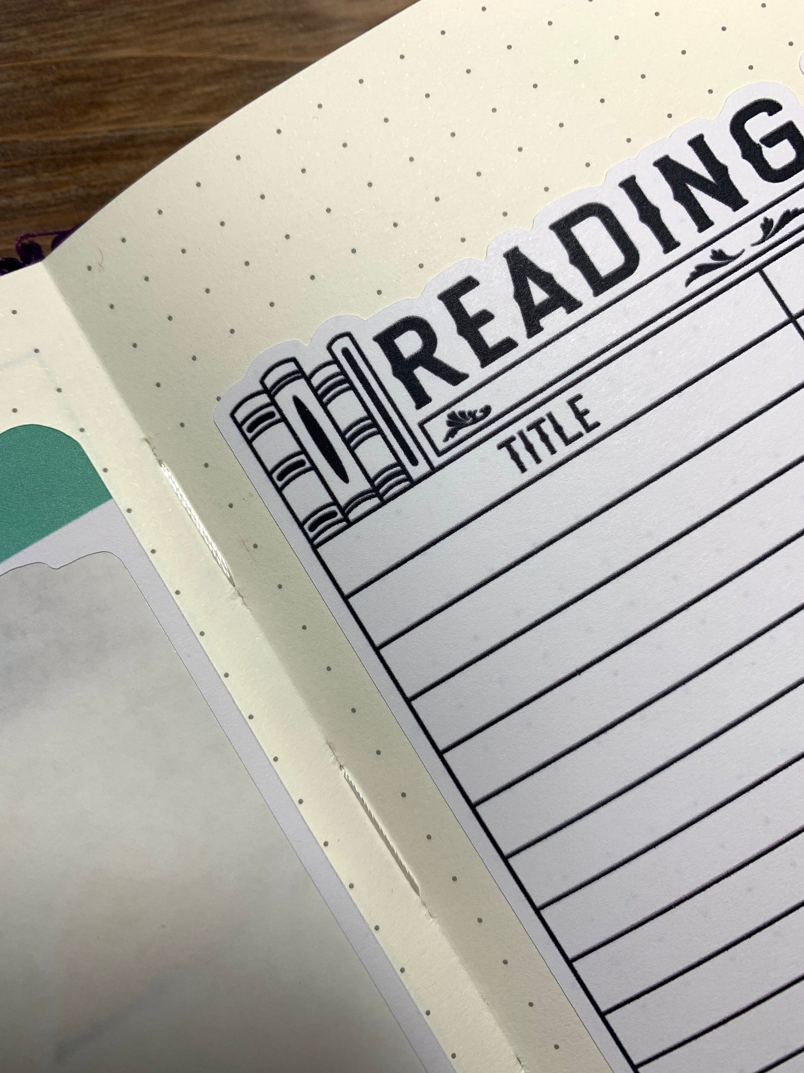 Reading Log Sticker 4.4w X 5.9h Title Author - Etsy