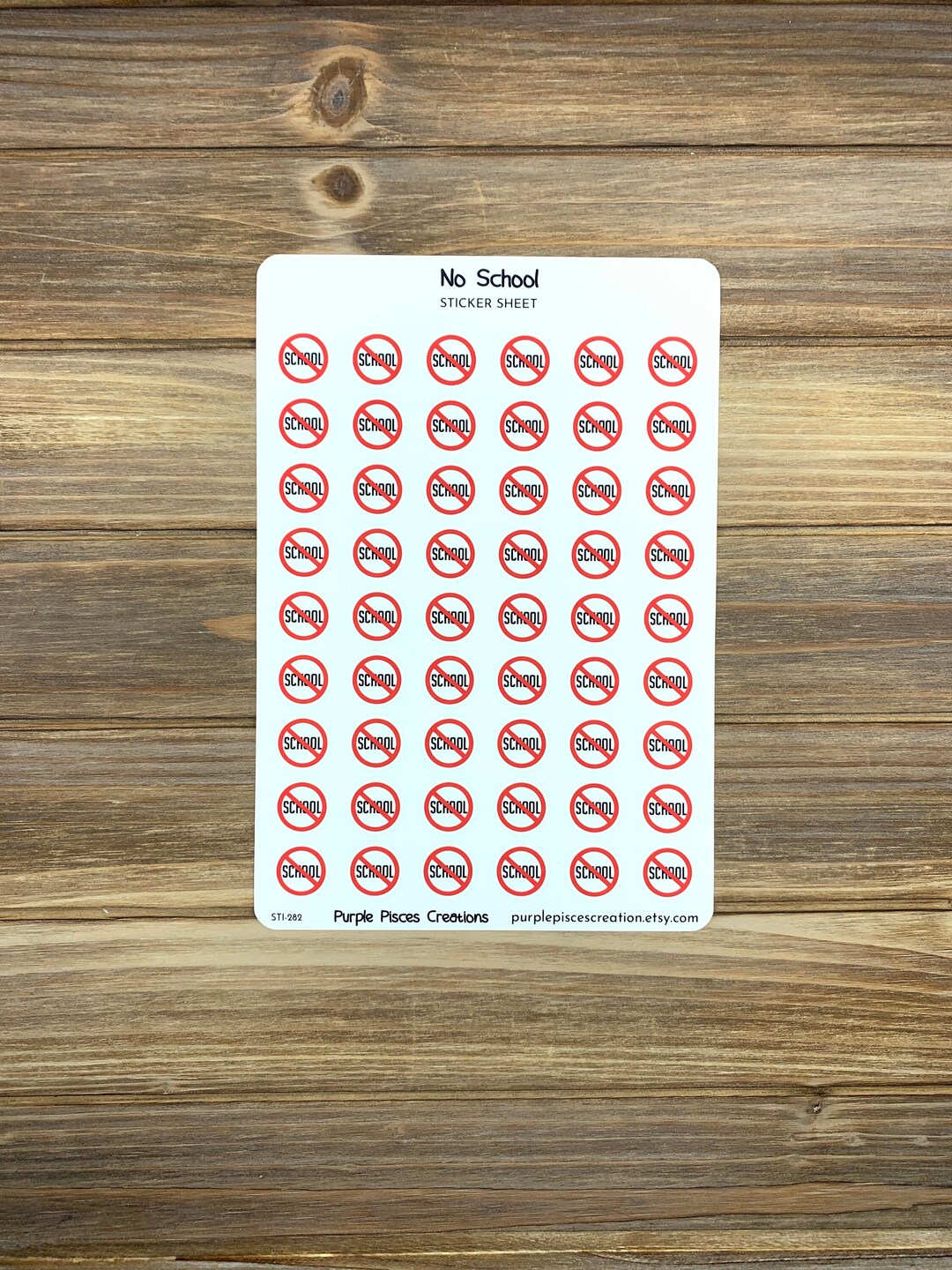 No School Sticker Sheet | No School Reminder Stickers | for Planners ...