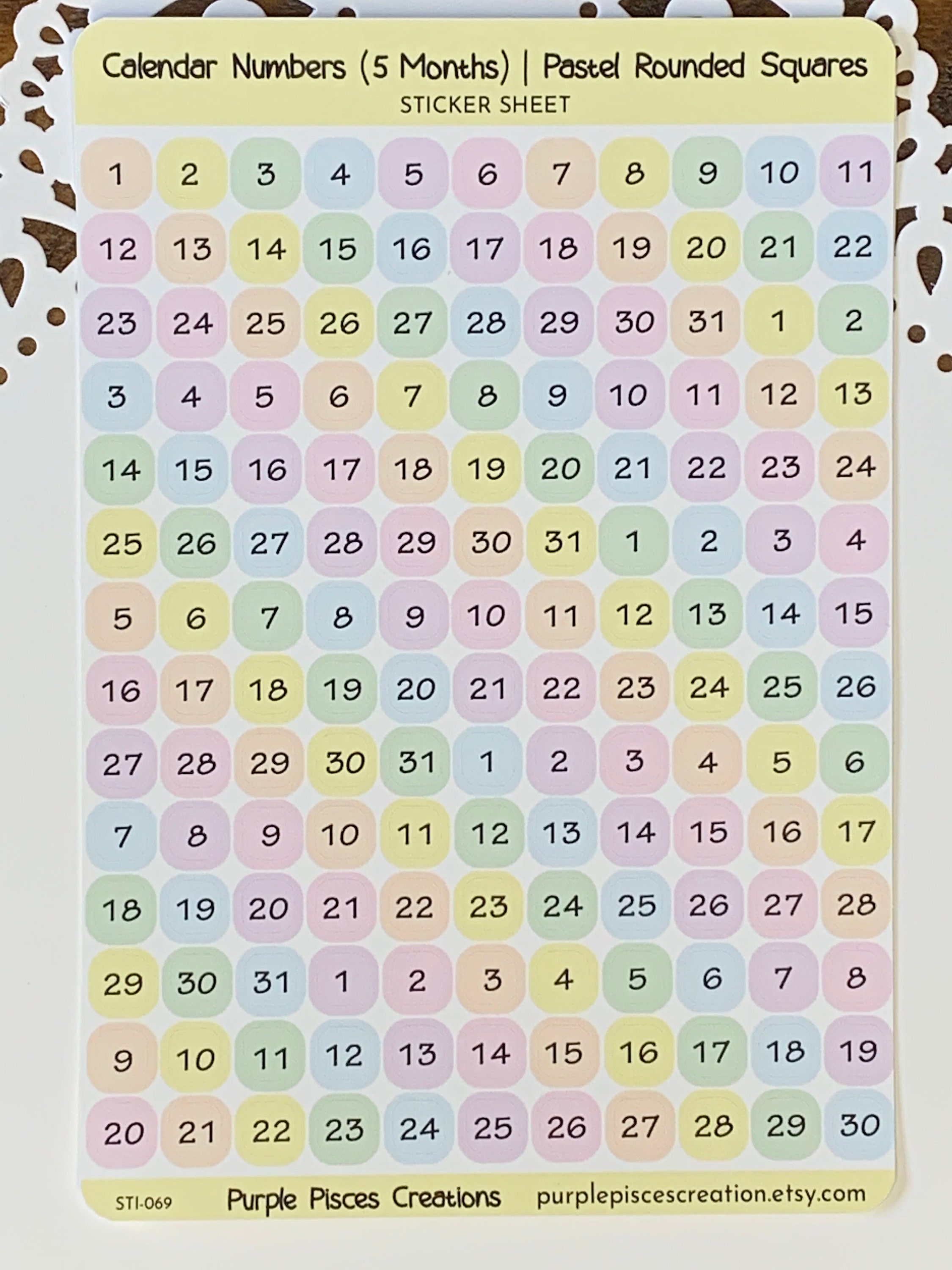 BUNDLE Pastel Theme Days Of The Week Calendar Numbers | Etsy