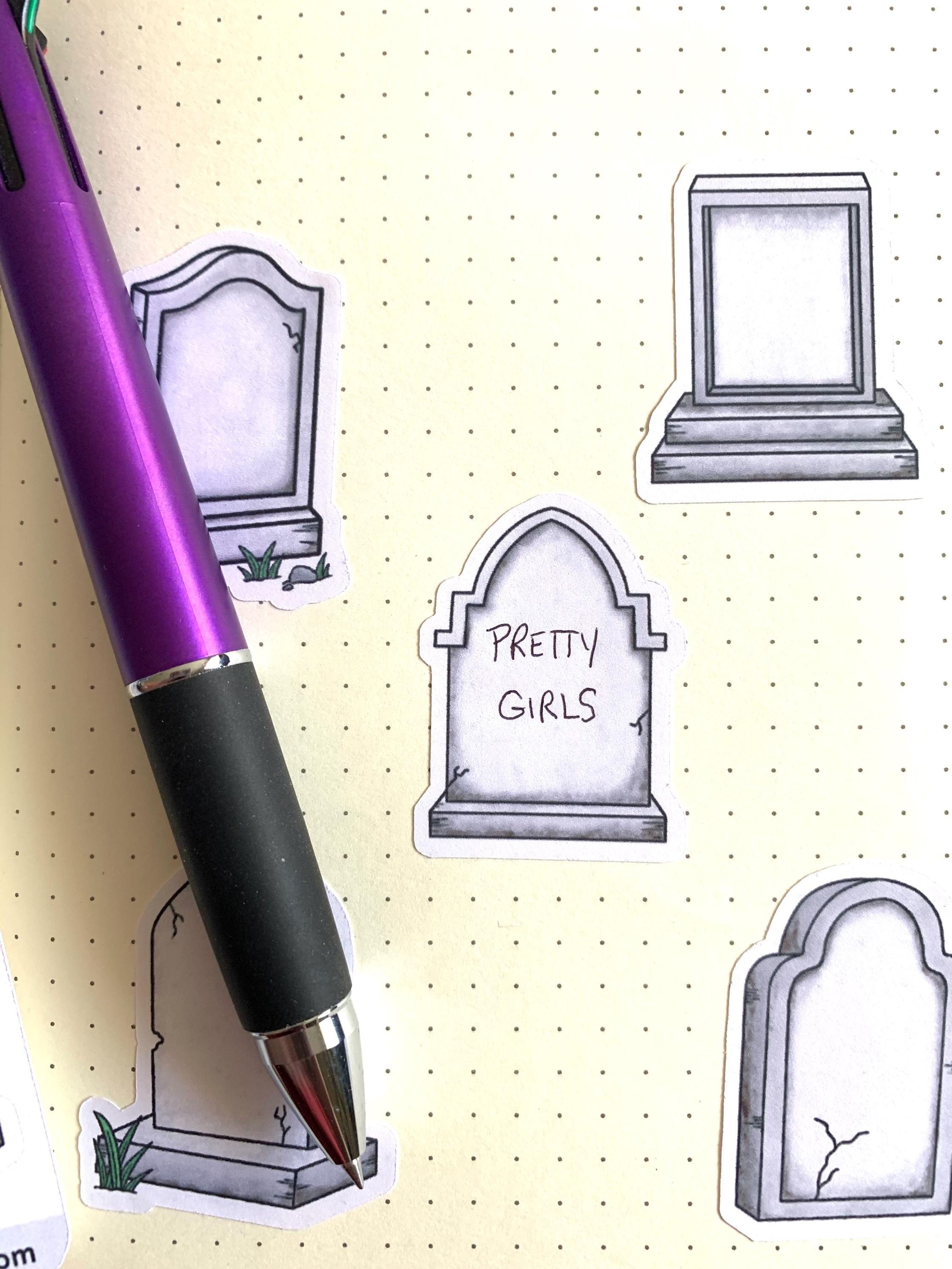 DNF Graveyard Sticker Sheet | 9 Stickers | Easy to Write On! | Bookish ...