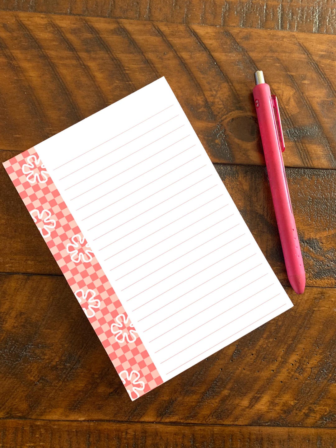 Funky Floral Notepad: Retro Stationery (50 Sheets) | 4.5"w X X6.5"h ...
