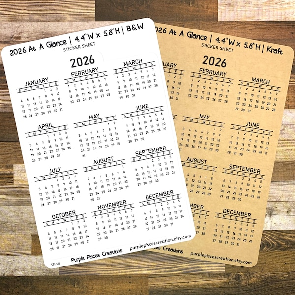 Waterproof Calendars - Etsy