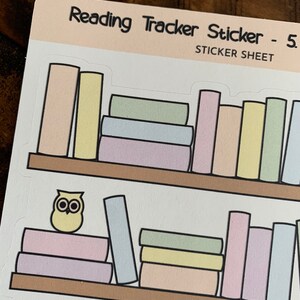 Reading Tracker Sticker Set - Pastels | 1 Reading Tracker Sticker 5.7 ...