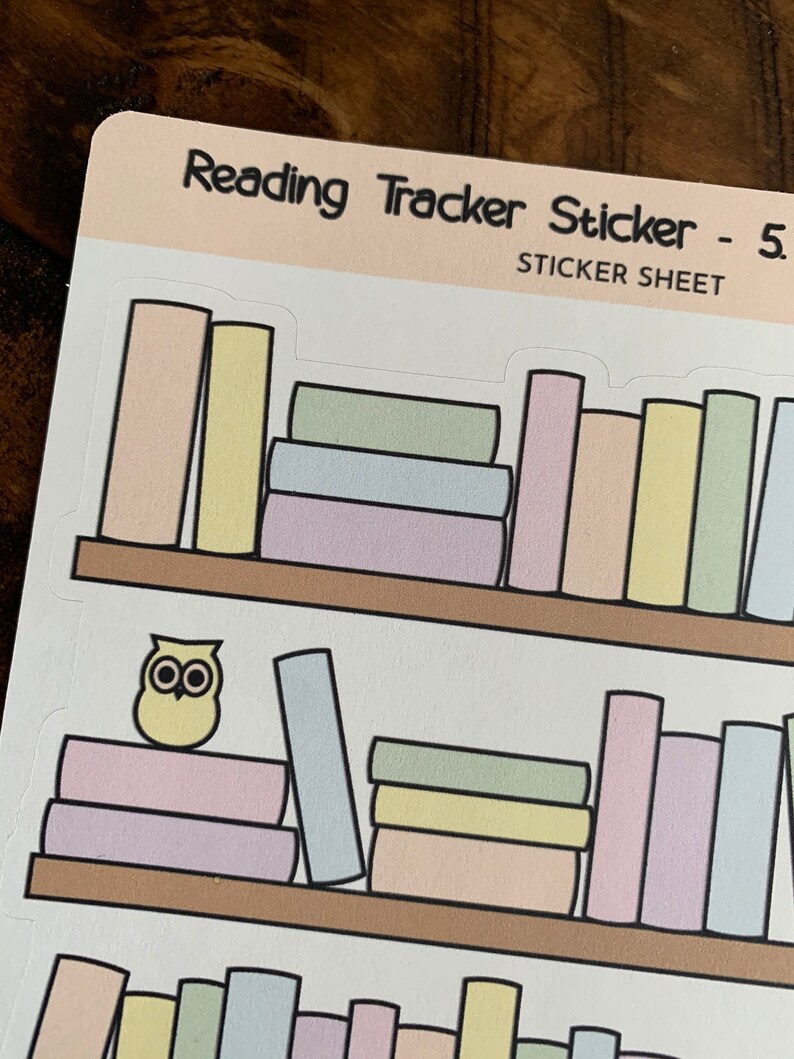Reading Tracker Sticker Set Pastels 1 Reading Tracker | Etsy