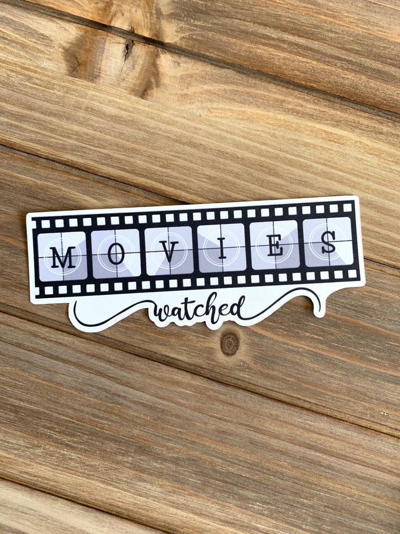 Movies Watched Sticker Sheet Set | 15 Movie Tickets W/rating Stars ...