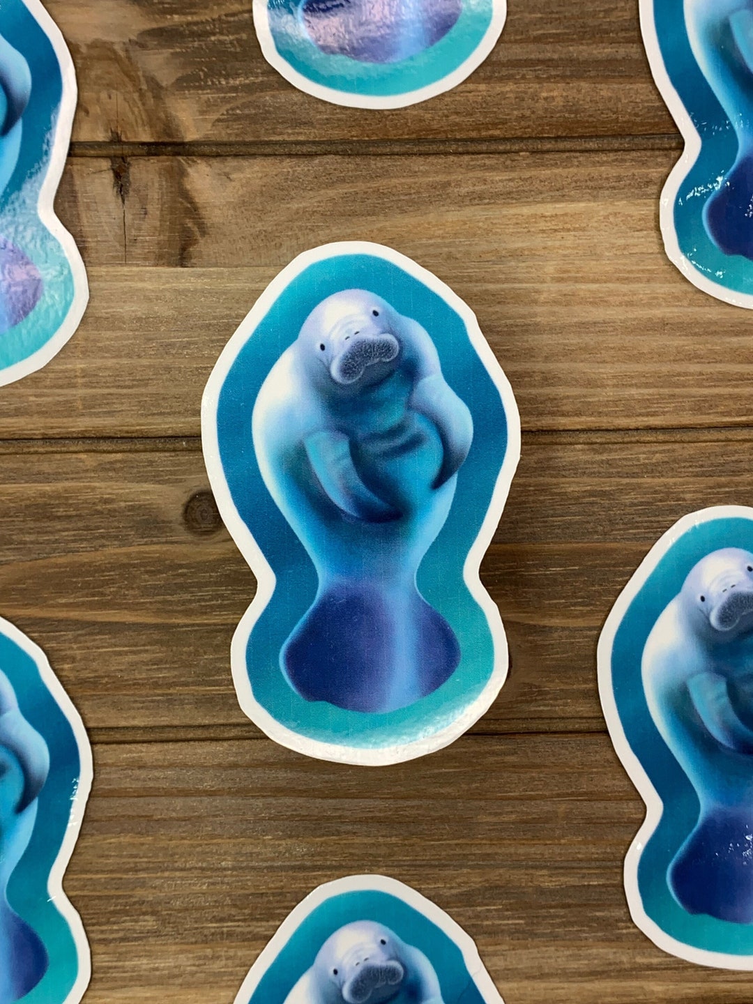 Manatee Die Cut Sticker | 2.3"w X 2.9"h | Water-resistant Vinyl (glossy ...