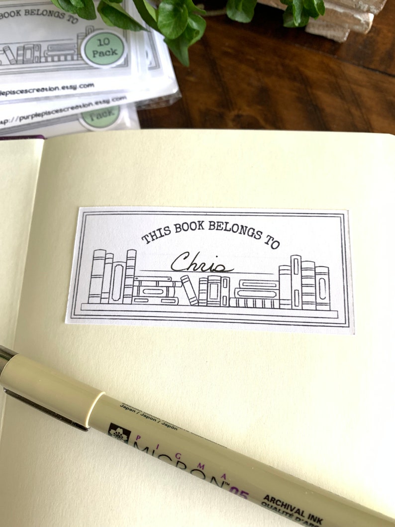 This Book Belongs to Sticker Pack | Rectangular Stickers W/old Type ...