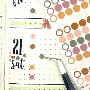 Tiny Circles 5mm Mini Sticker Sheet | 130 Tiny (5mm / .19in) Circles ...