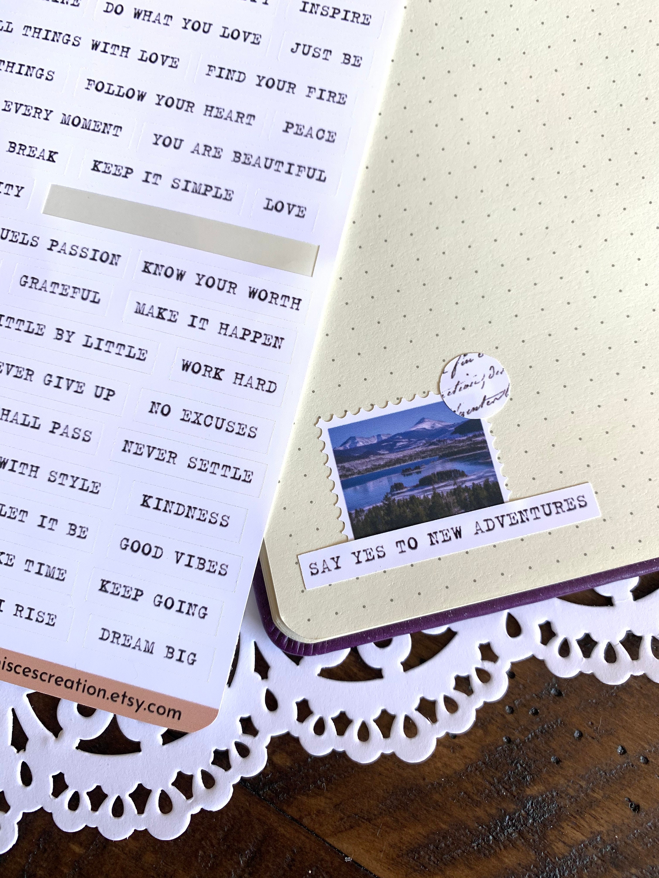 Old Typewriter 53 Positive Sayings Sticker Sheet Each - Etsy