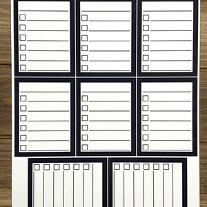 Basic Checklist W/border | Choose Black or Bright Rainbow Sheet | 2"h X ...