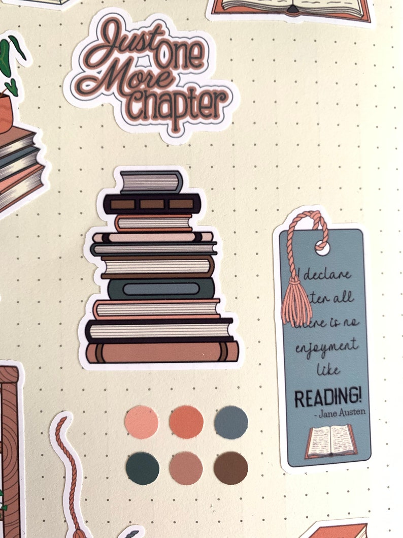 Books, Books, Books Sticker Sheet | | Reading Themed Decorative ...