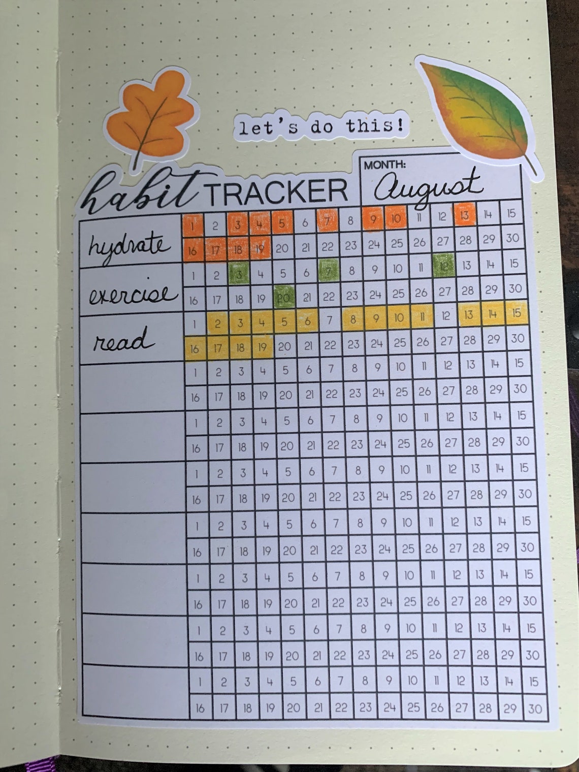 1 Month Habit Tracker 10 Habits 30 Days Each Includes - Etsy