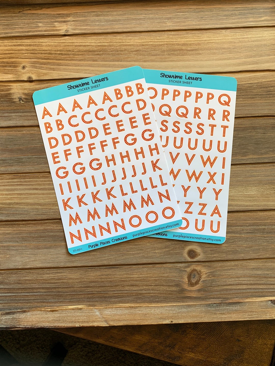 Alphabet | Showtime | Movie Themed Alphabet Stickers | Each Sticker is ...