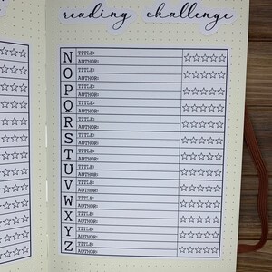 Alphabet Reading Challenge Sticker Set | 2 Page Spread (4.4"w X 5.6"h ...