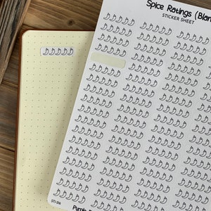 SPICE Rating Stickers - Blank | 72 - .28"h X 1.08"w Stickers | Blank ...