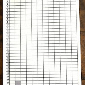 Basic Year Tracker | 1 Large Year Tracker Sticker 6.43"hx4.74"w ...